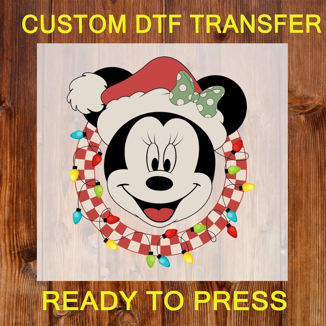 Retro Disney Minnie DTF, Minnie Mouse Ready to Press, Merry Christmas ...