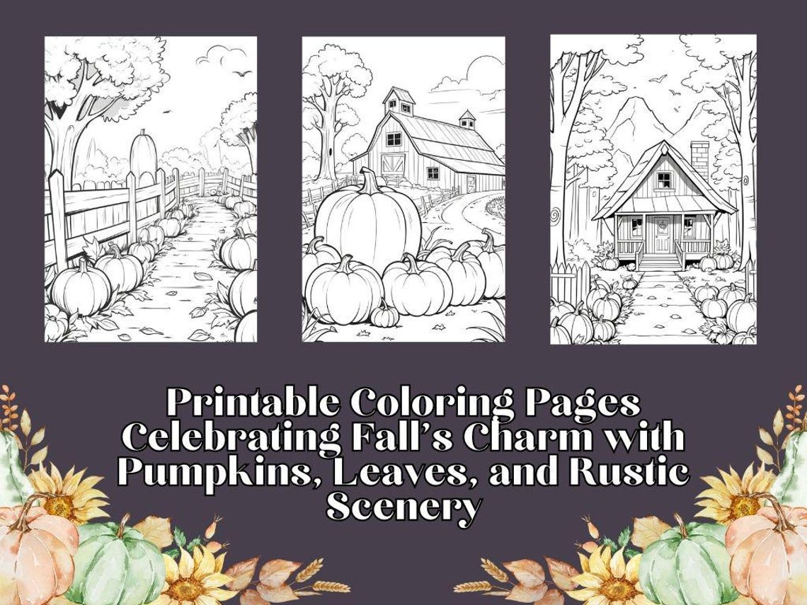 Autumn Coloring Pages | Country Autumn | Printable Coloring Pages ...