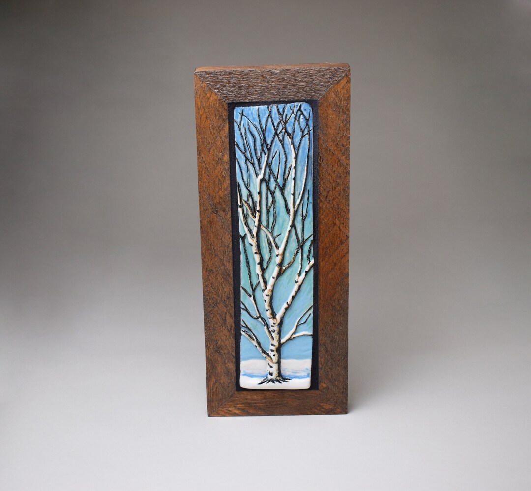 Aspen Tree Framed Tile Wall Decoration - Etsy