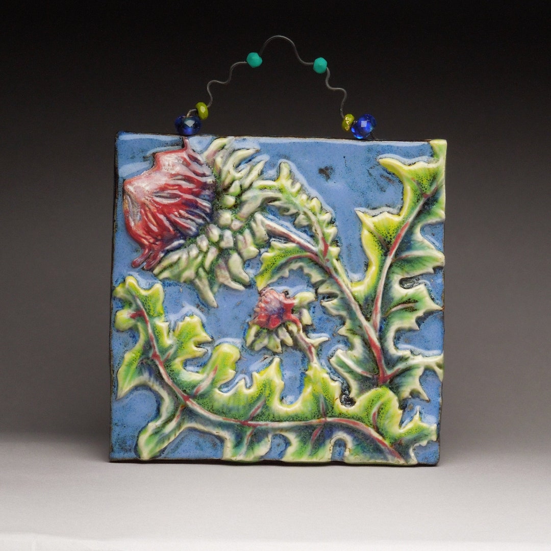 Stylized Thistle Wall Décor - Etsy