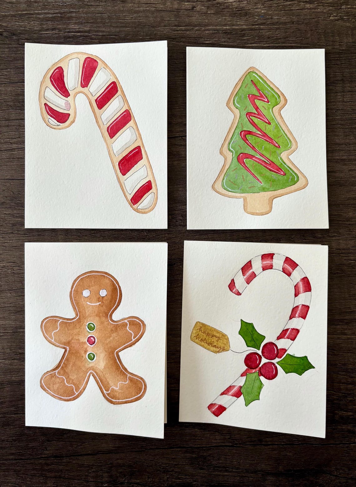 Holiday Card Set | Handmade Watercolor Christmas Cards, Create Your Own ...