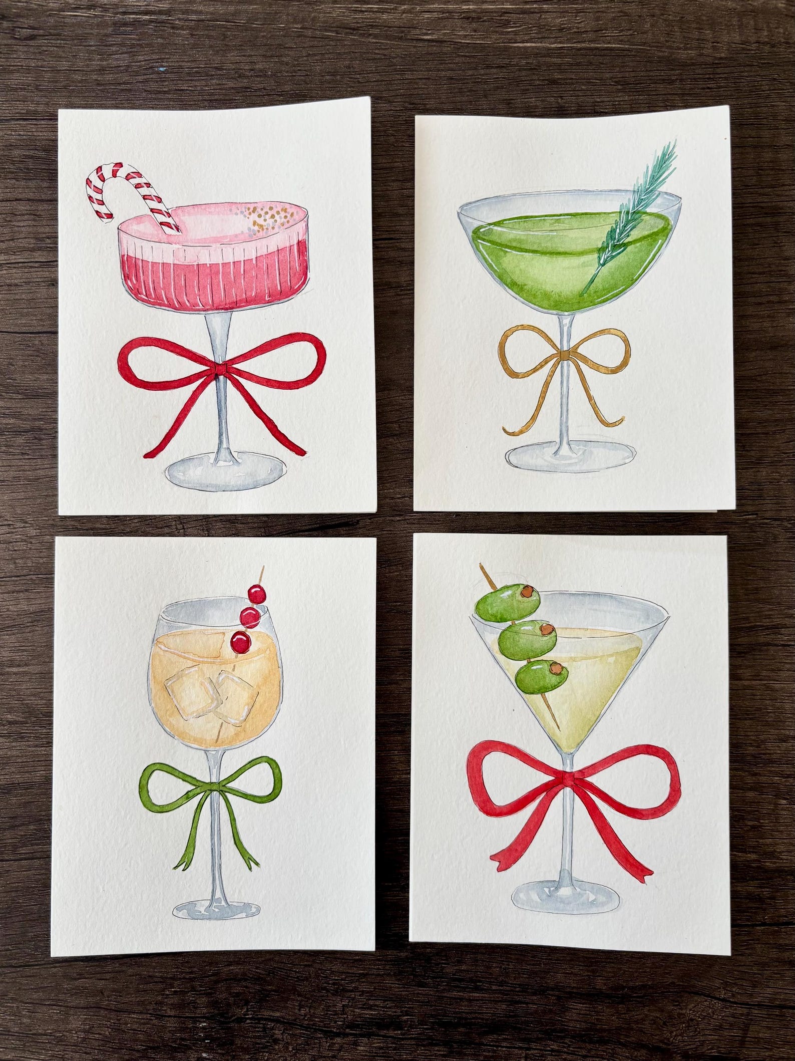 Holiday Card Set | Handmade Watercolor Christmas Cards, Create Your Own ...