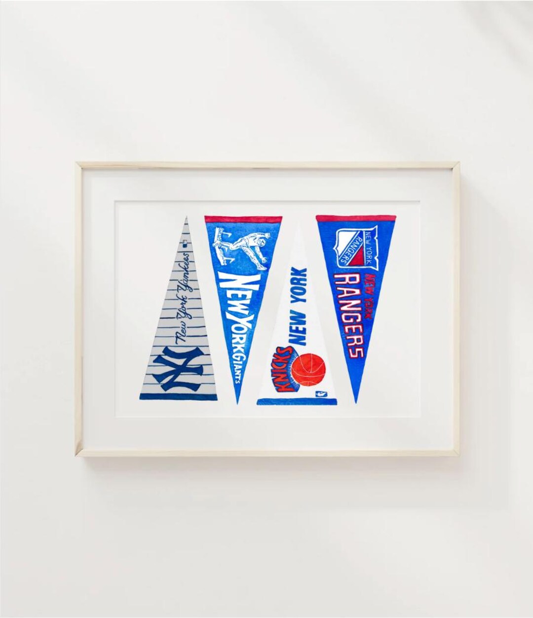 New York Sports Pennants DIGITAL DOWNLOAD: Yankees, Giants, Knicks ...