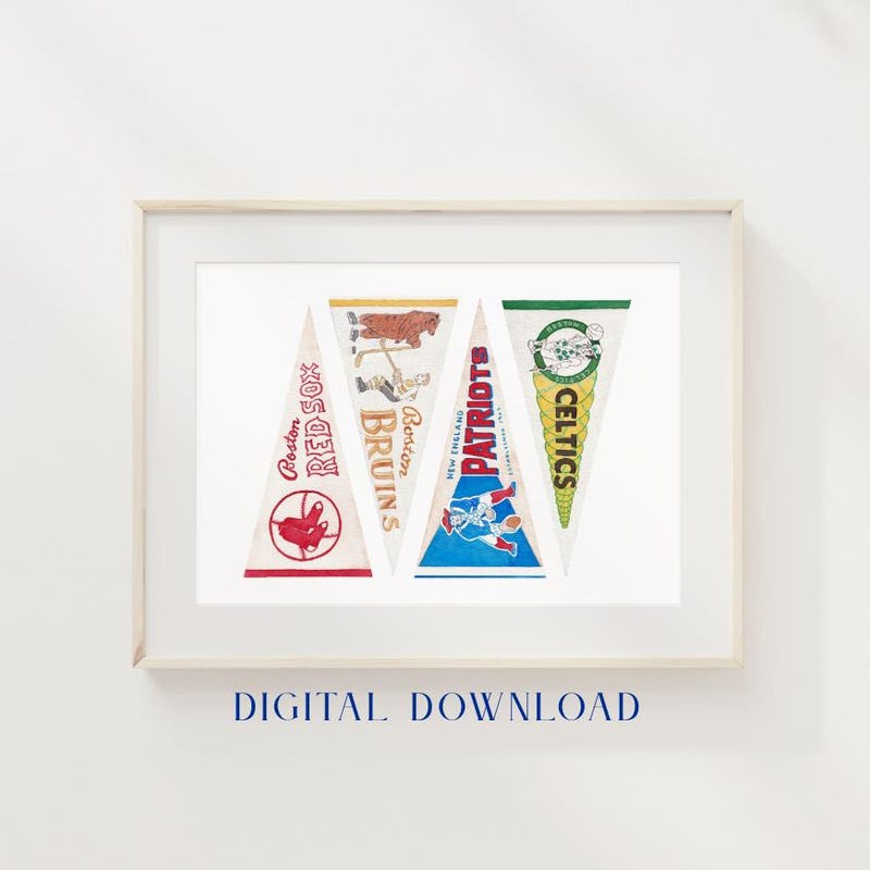 Patriots Red Sox Art - Etsy