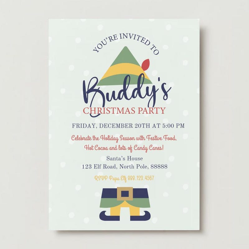 Elf Invitation - Etsy