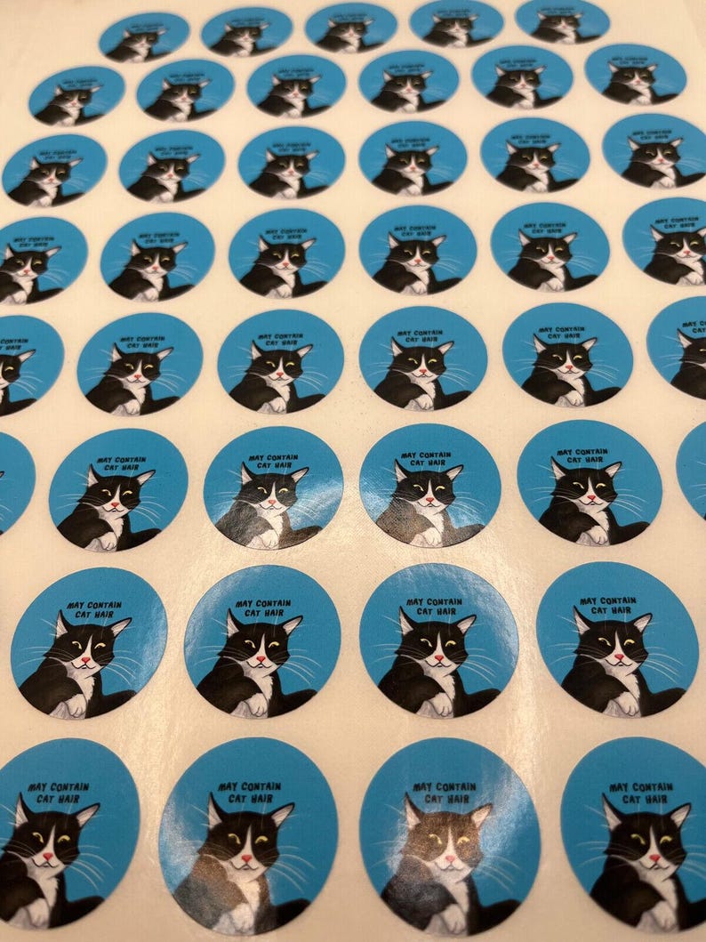 Vinyl Waterproof Personalised Round Circle Stickers Custom Logo Glossy ...