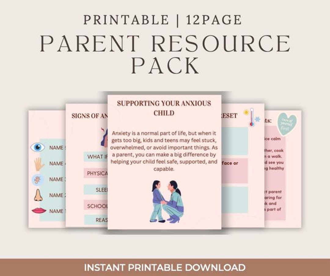 Parent Resource Pack | Mental Health & Anxiety Printables - Etsy