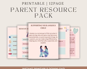 Parent Resource Pack | Mental Health & Anxiety Printables - Etsy