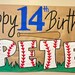 Baseball Painted Party Banner, Baseball Banner, Brown Paper Banner ...