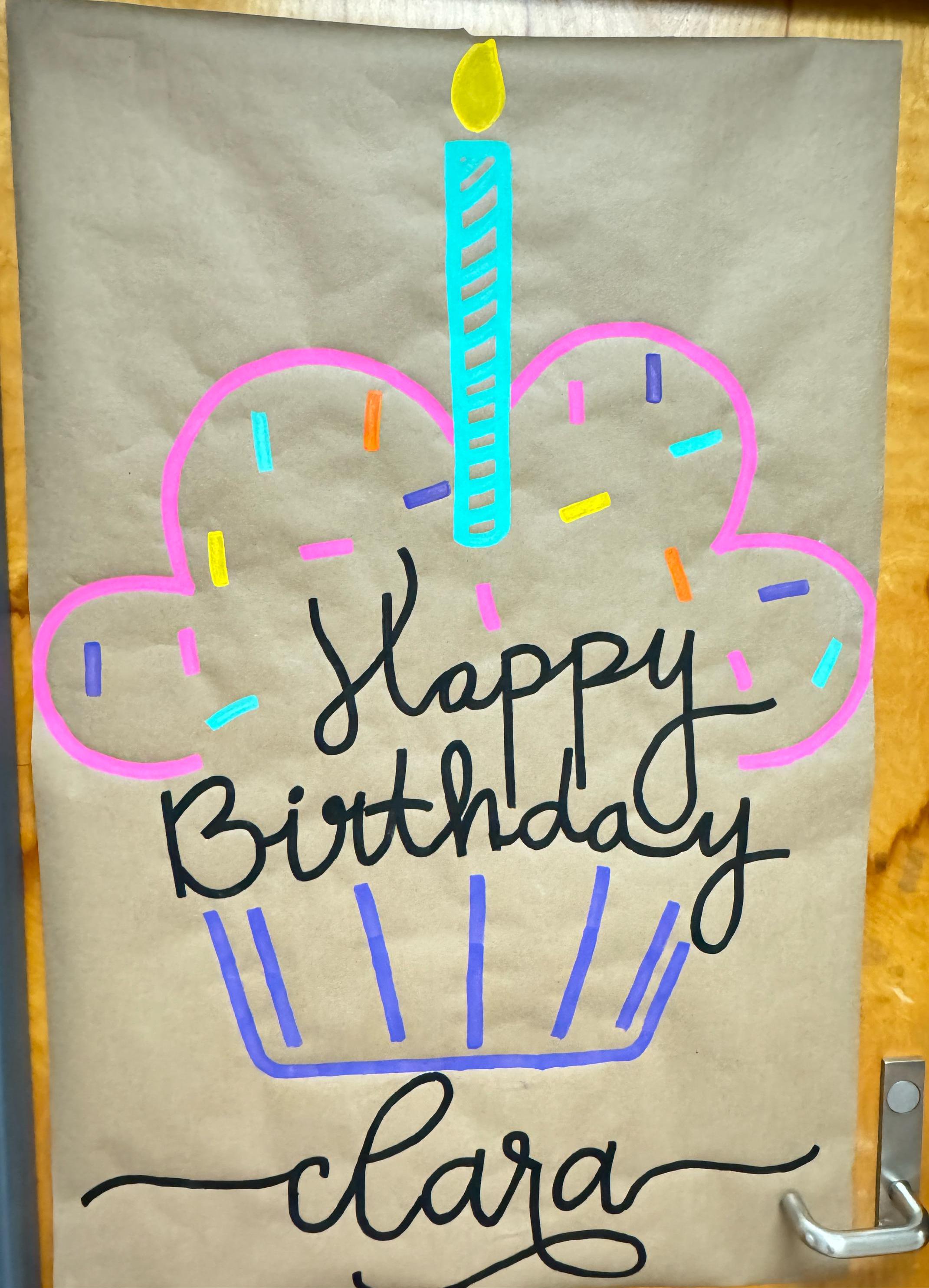 Cupcake Painted Party Banner, Cupcake Birthday Banner, Brown Paper ...