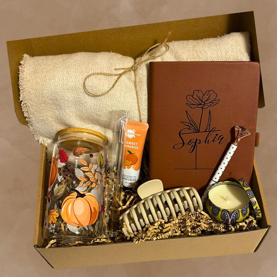 Cozy Fall Gift Set, Harvest Gift Set, Personalized Gift Set for Autumn ...