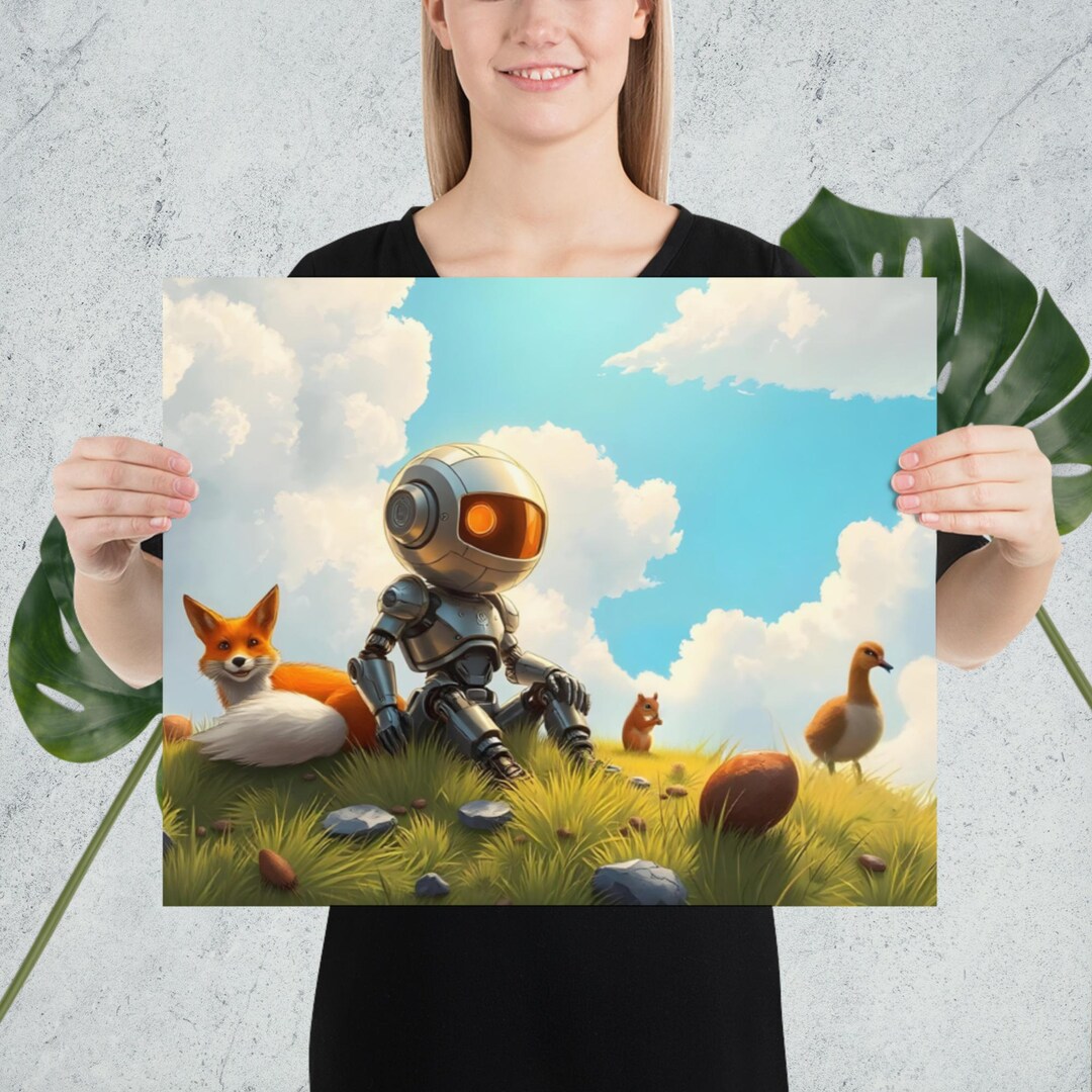 Robot in the Wild Poster - Etsy