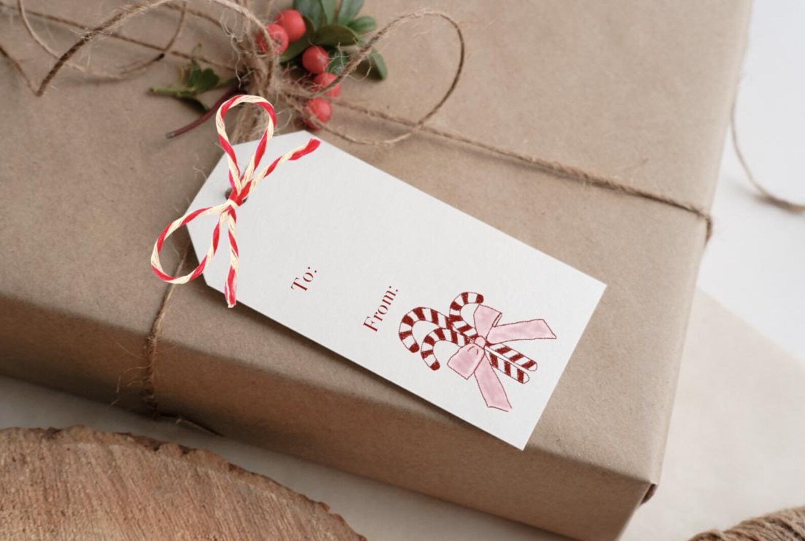 Christmas Gift Tags Set of 8 Hand-drawn Holiday Tags on Cardstock or ...