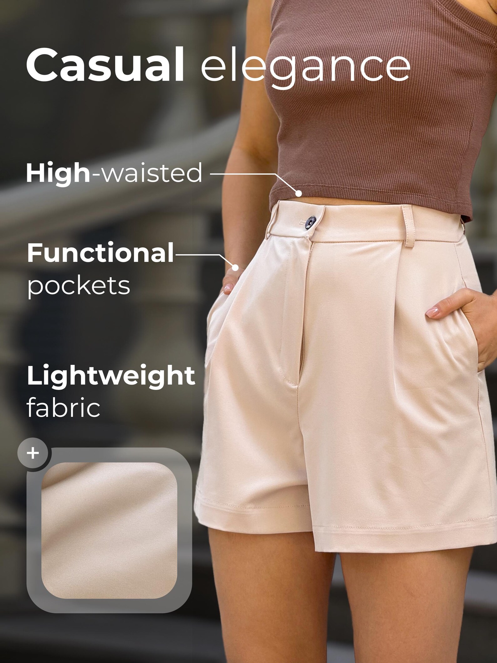High Waisted Layering Shorts – Elegant Women's Casual Wear FINAL SALE ...