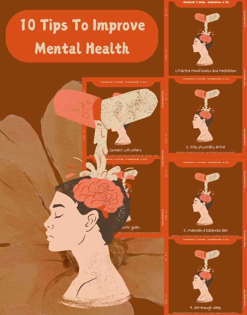 10 Tips to Improve Mental Health Infographic - Etsy