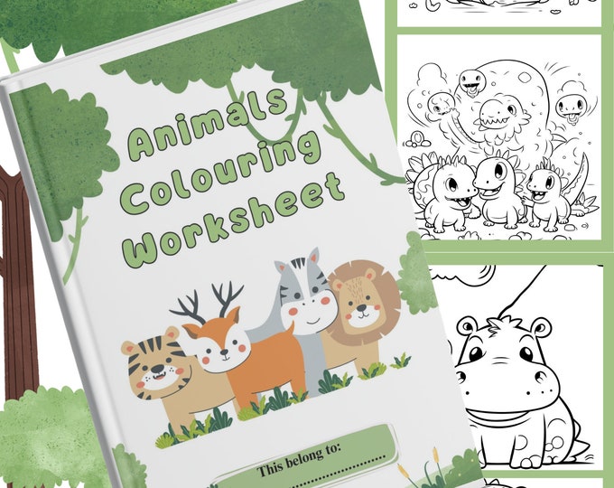 10 Printable Colouring Sheets - Etsy Canada