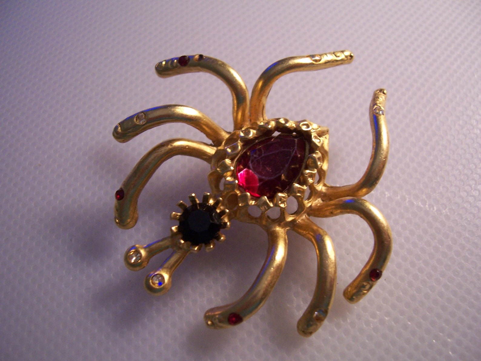 Vintage Rhinestone Spider Brooch Pin | Etsy