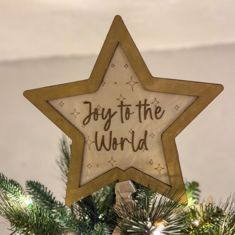 Wood Star Tree Topper - Etsy