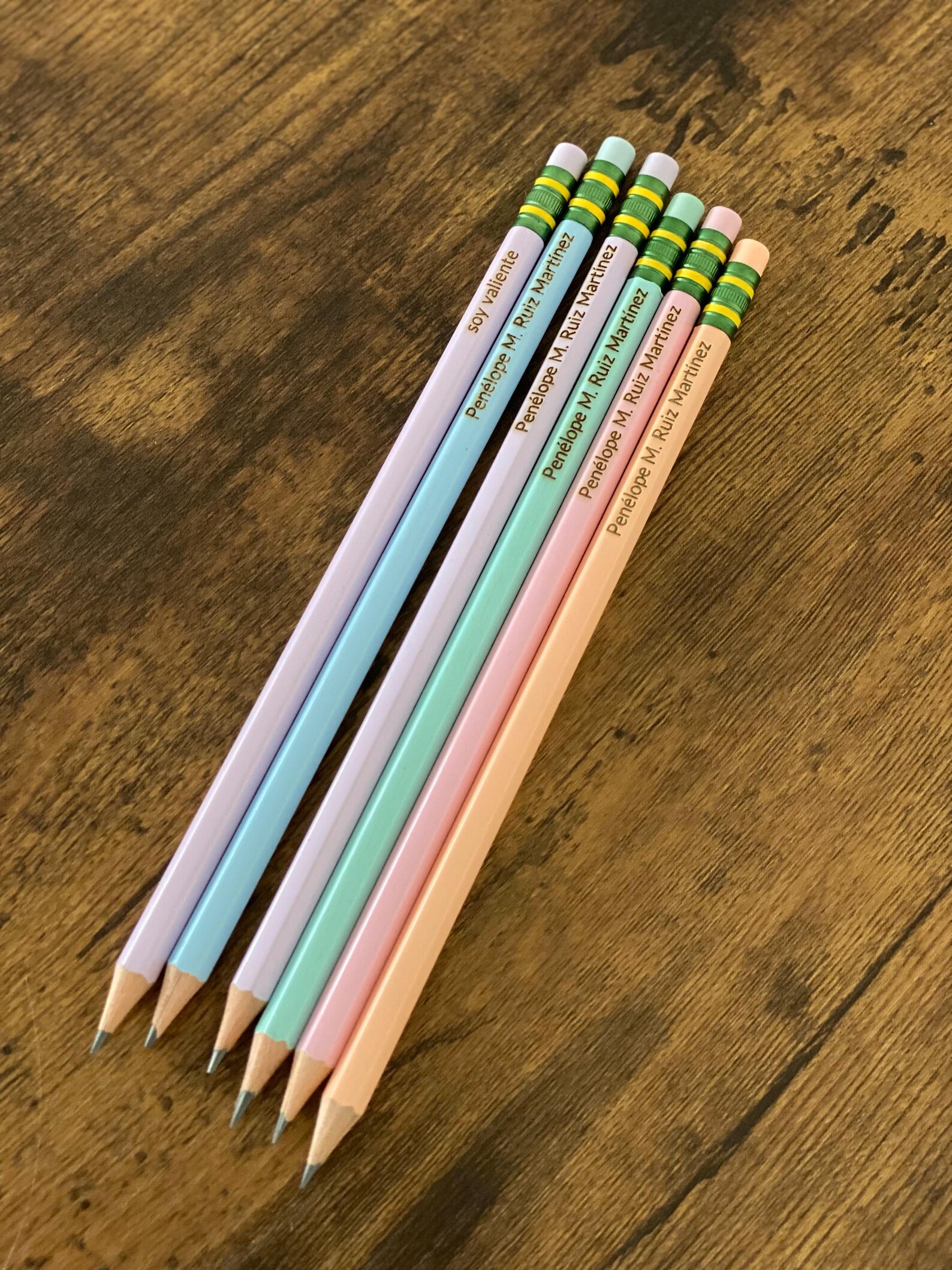 Custom Phrase Pencil, Engraved Pastel Pencil, Custom Neon Pencil ...
