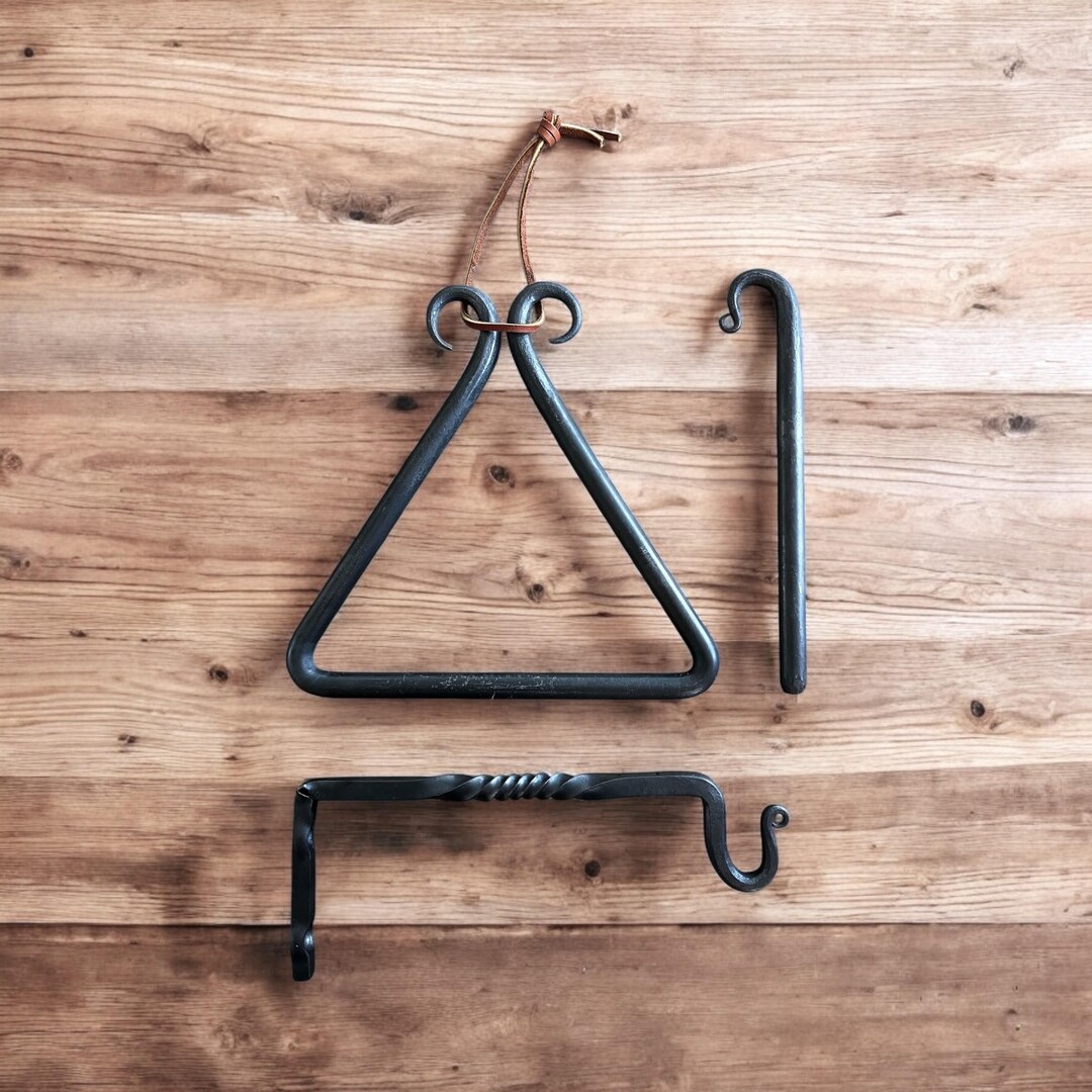 Hand Forged Dinner Bell. Triangle Dinner Bell. Metal Bell. Dinner Chime ...