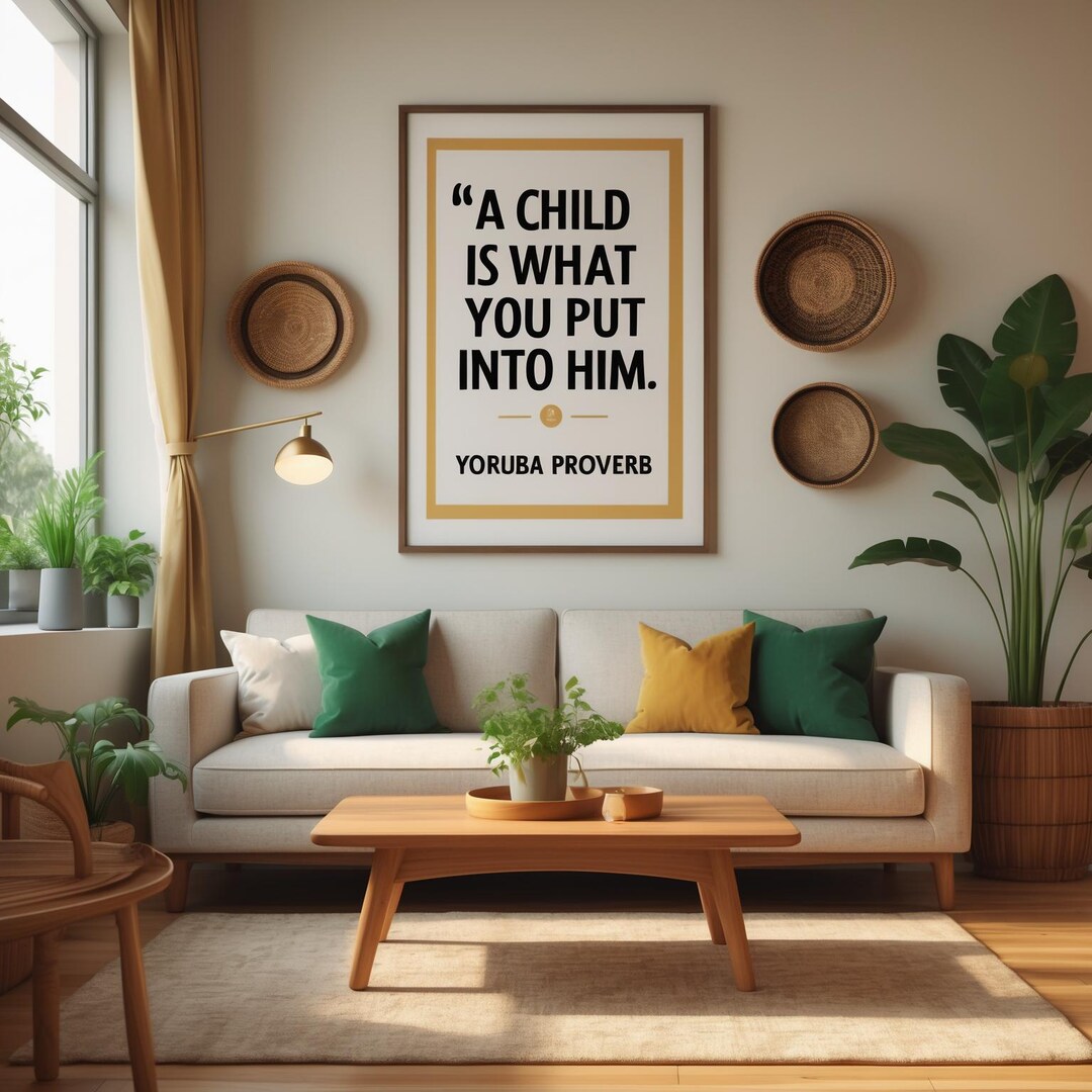 Family & Friendship African Proverbs Wall Art | 5 Printable Quotes on ...