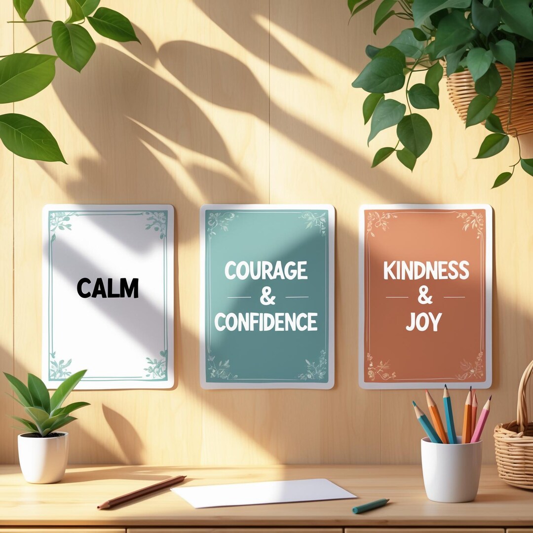 Calm, Courage & Kindness Growth Mindset Printable Deck | Digital ...