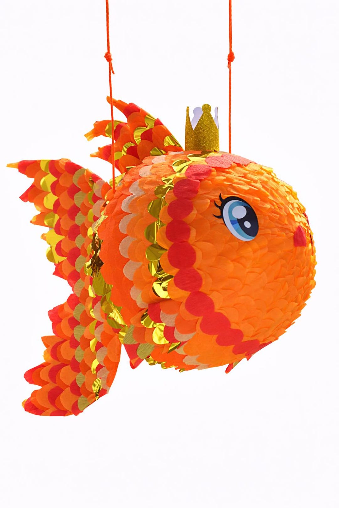 Handmade Goldfish Piñata — Papier-mâché Party Decoration, Free EU ...