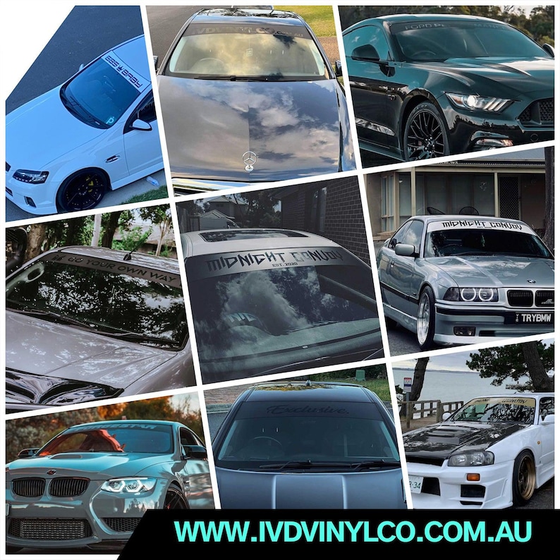 Custom Reverse Cut Windshield Banner – Personalized Vinyl Car Banner ...