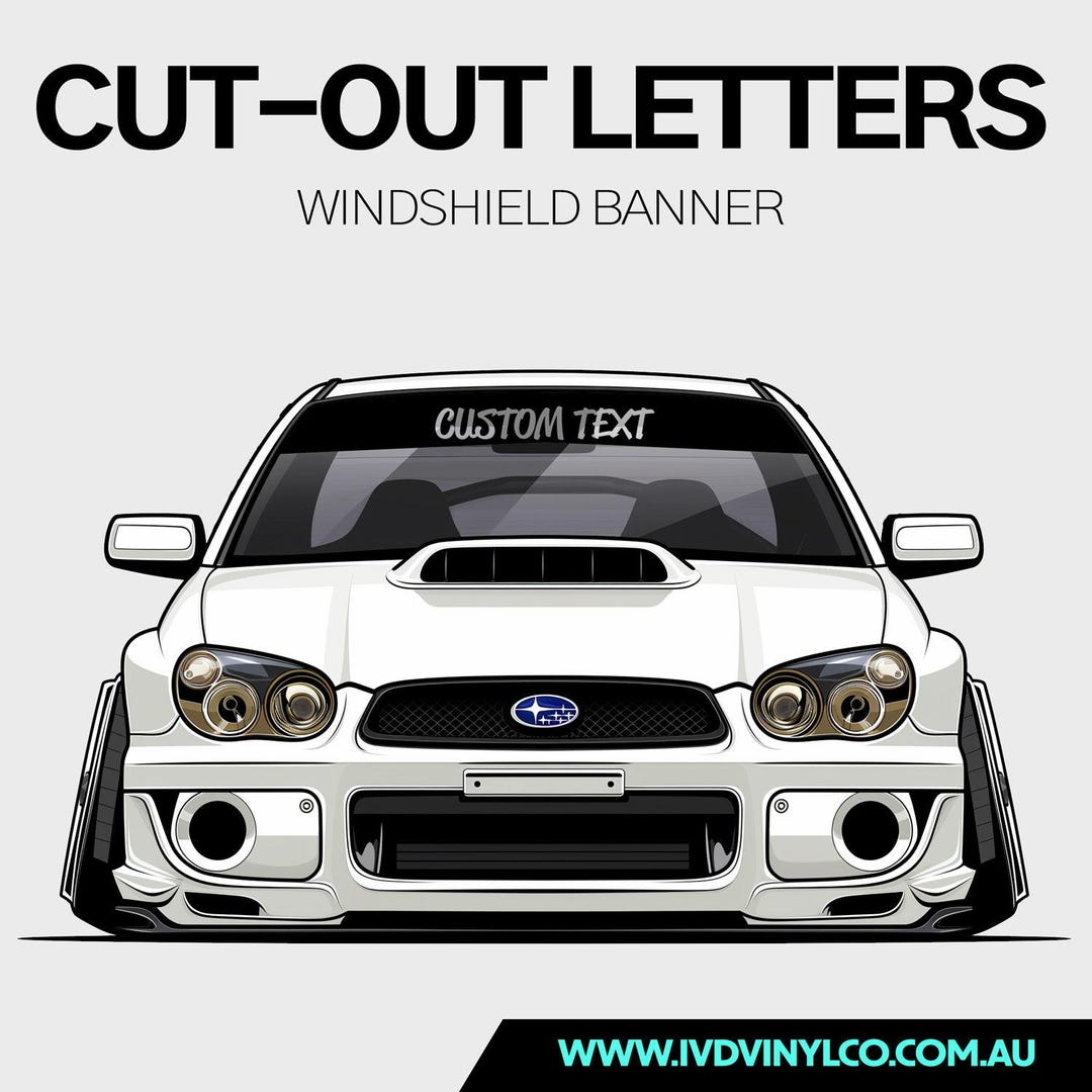 Custom Reverse Cut Windshield Banner – Personalized Vinyl Car Banner ...