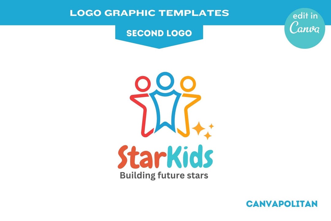 Editable Logo Graphic and Animation in Canva, Template for Three-color ...