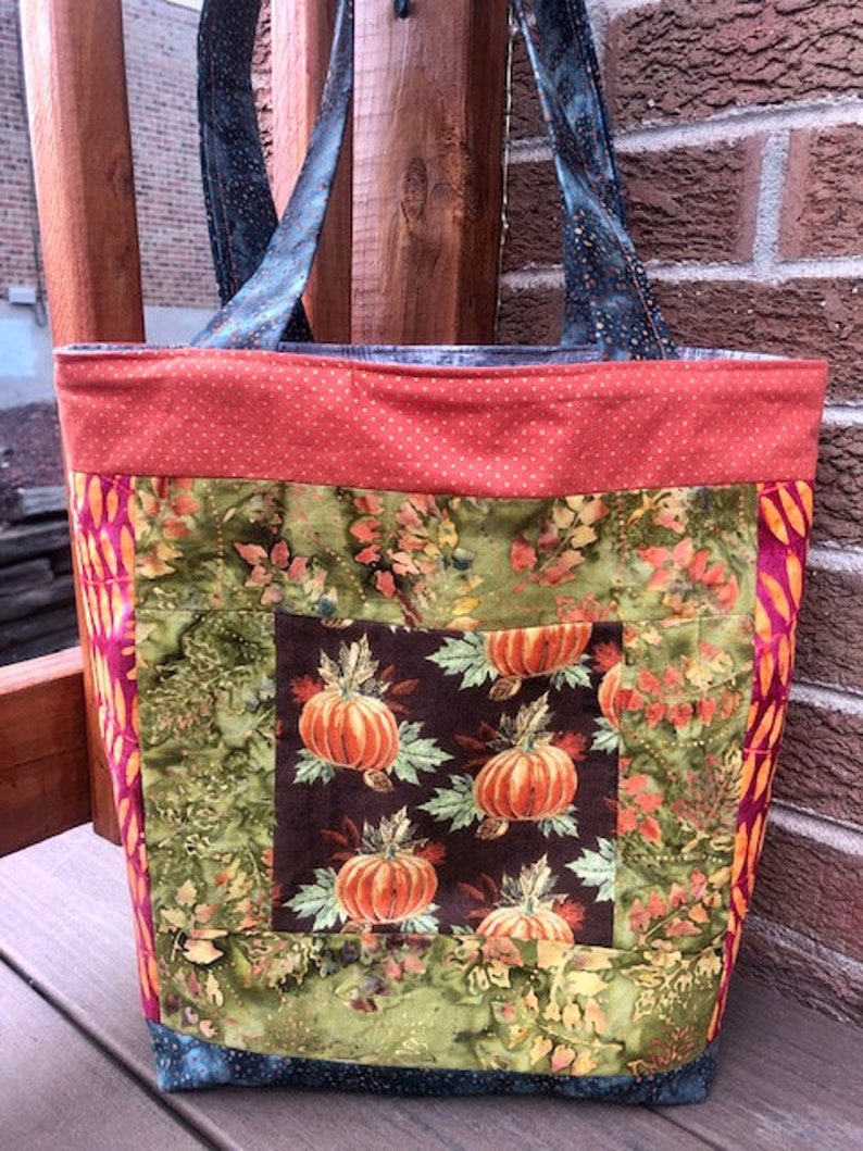 Pumpkin Tote Bag, Fall Market Bag - Etsy
