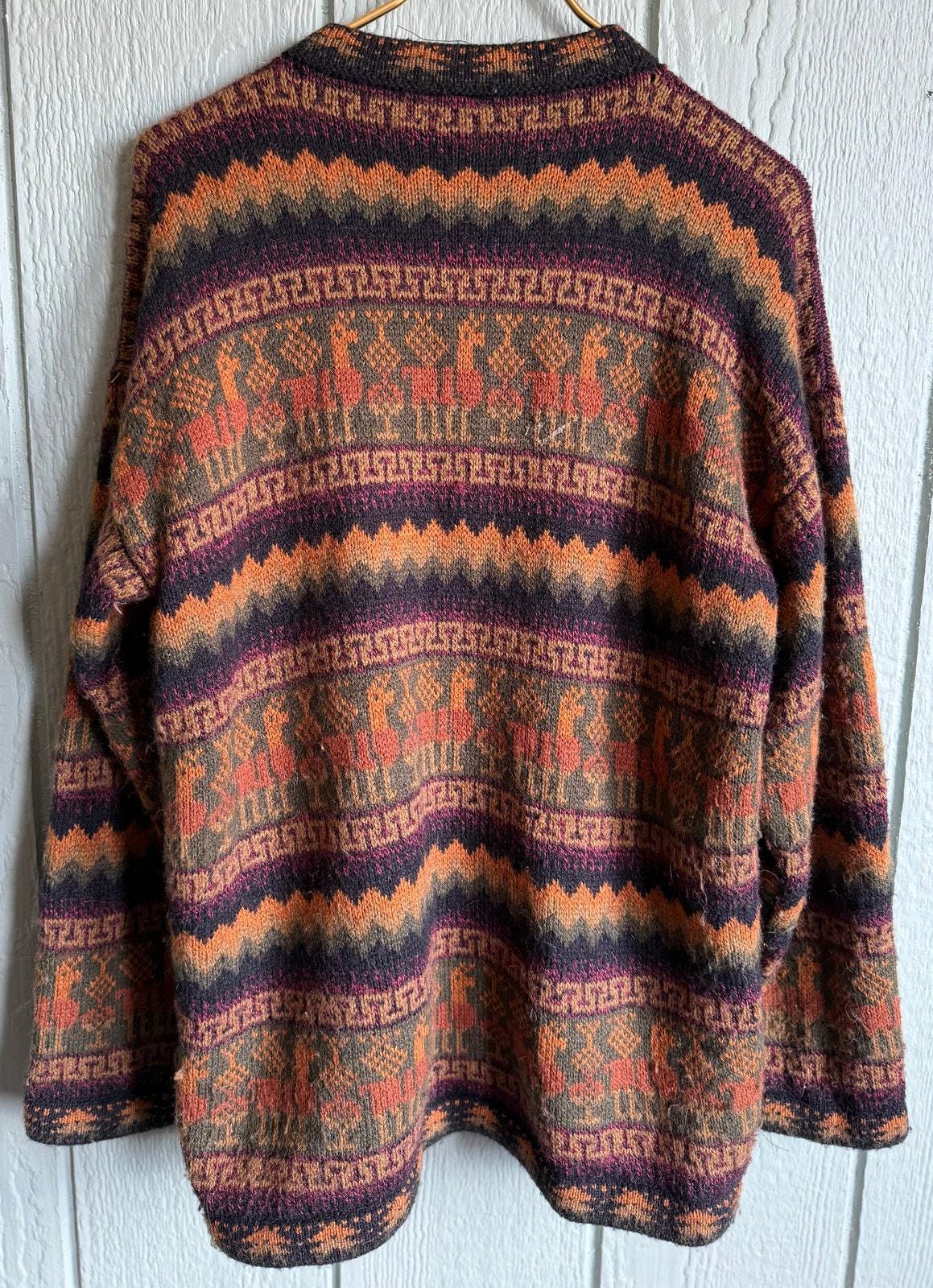 Vintage Artesania Los Incas 100% Alpaca Zipped Sweater - Etsy