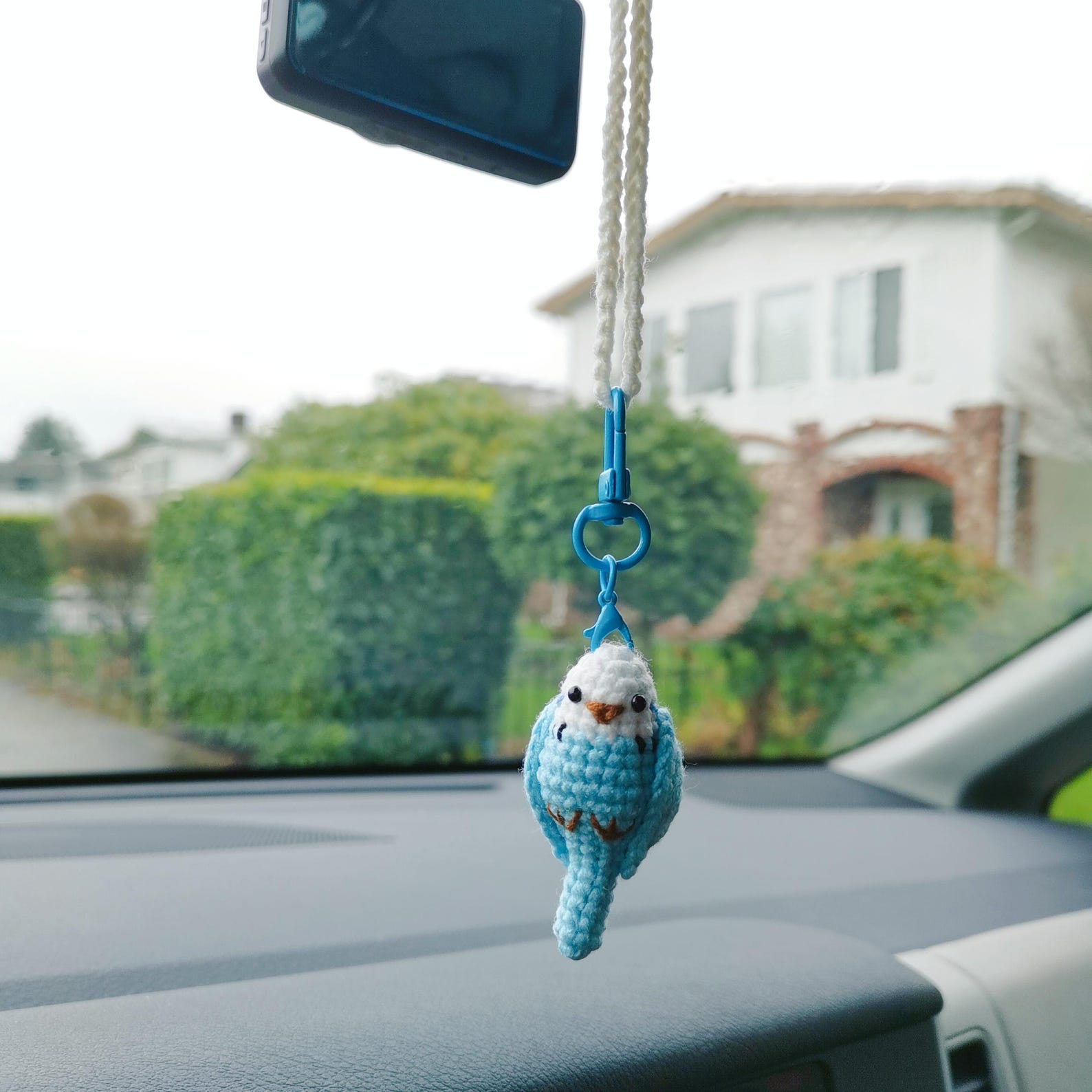 Crochet Parrot Keychain | Handmade Bird Plush | Car Mirror Hanging ...