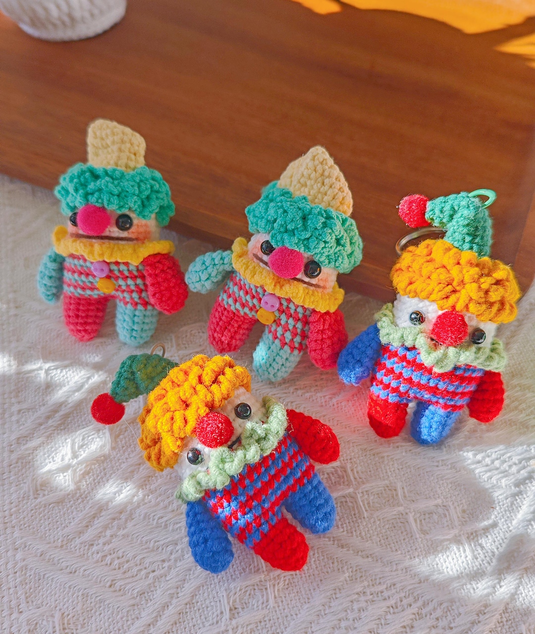 Crochet Clown Key Chain,cute Clown Key Chain, Fun Gifts, Cute Gifts ...