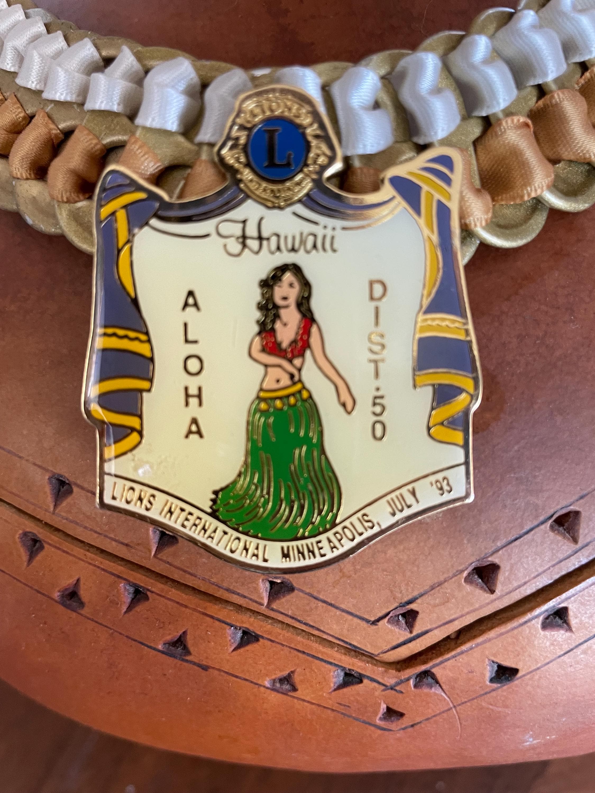 Vintage, Hawaiian, Aloha Hula Girl. Medallion Was Inspired by the Royal ...