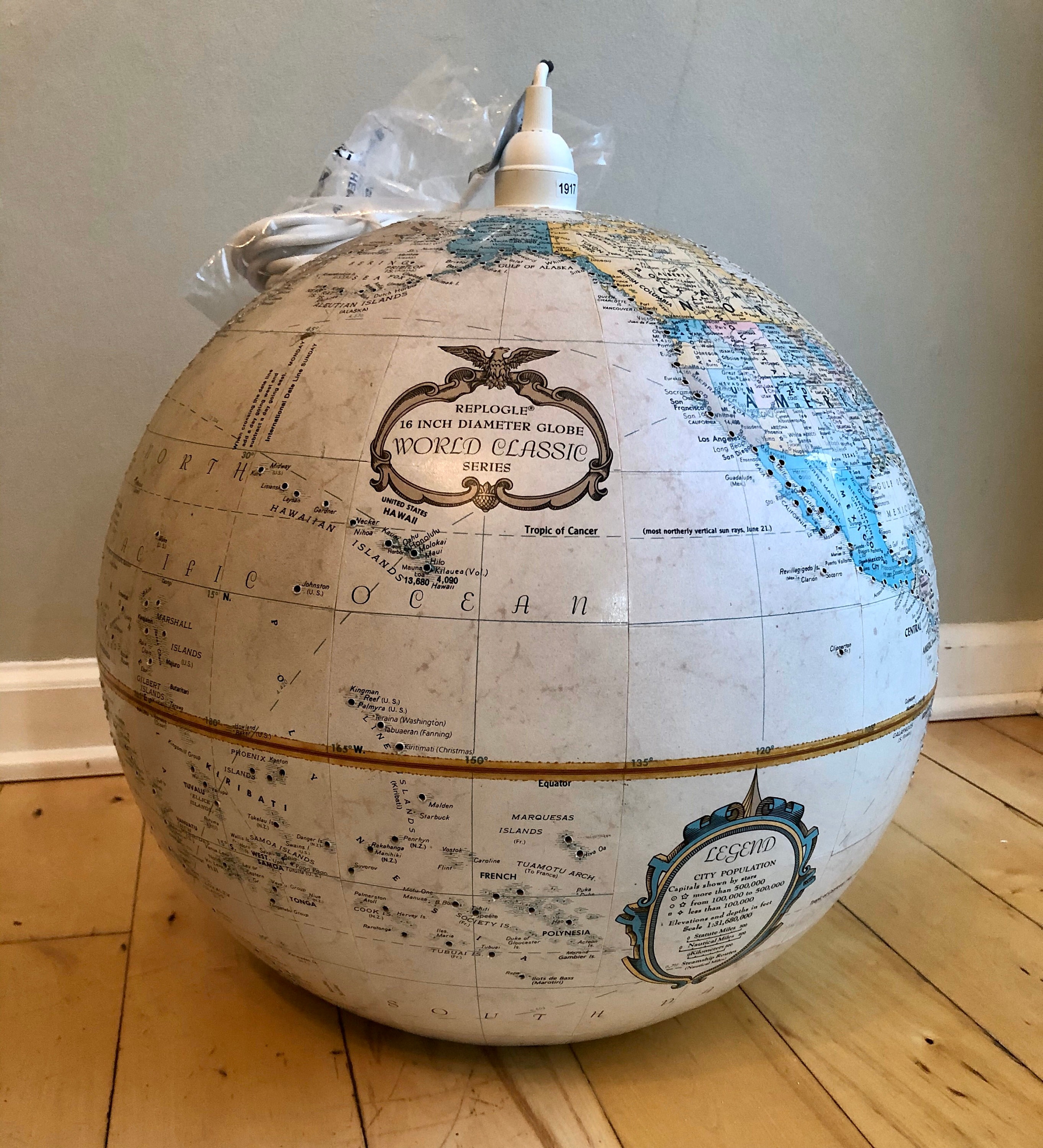 World Globe Map Pendant Lamp Light Lampshade Travel Nursery Décor ...