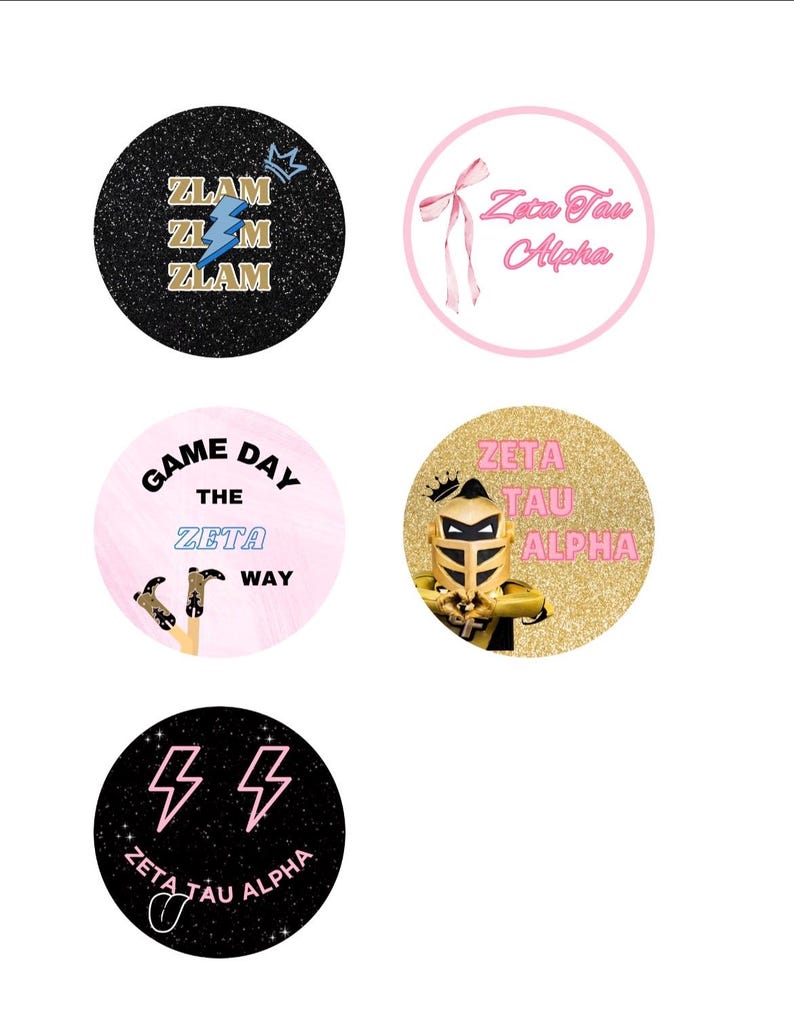 UCF Zeta Tau Alpha Game Day Buttons - Etsy