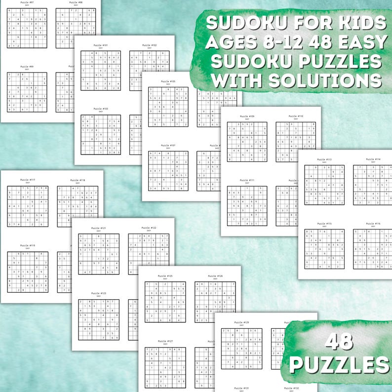 Sudoku for Kids Ages 8-12, Vol 3 - Part 3: 48 Easy Puzzles With ...
