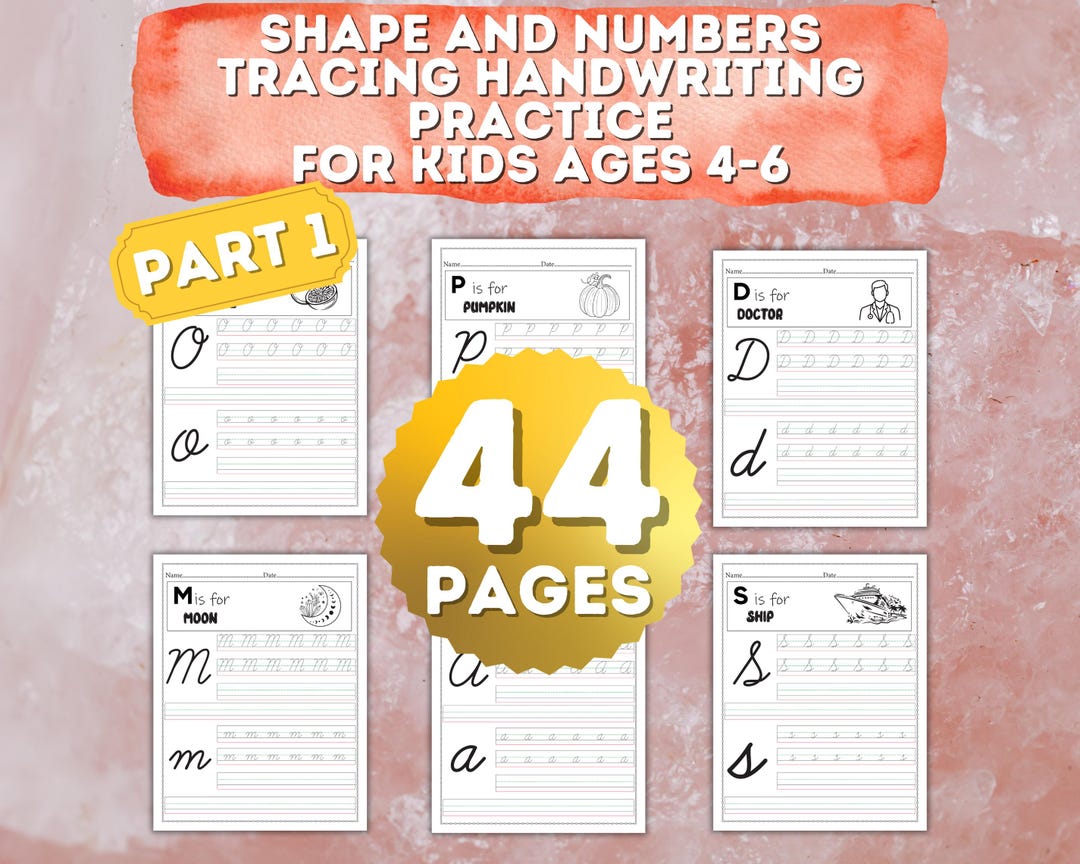Shapes & Numbers Tracing Practice for Kids Ages 4-6 Part 1, Teaches ...