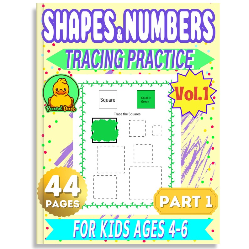 Shapes & Numbers Tracing Practice for Kids Ages 4-6 Part 1, Teaches ...