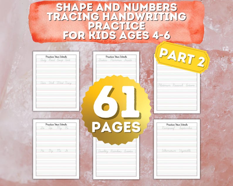 Shapes & Numbers Tracing Practice for Kids Ages 4-6 Part 2, Teaches ...