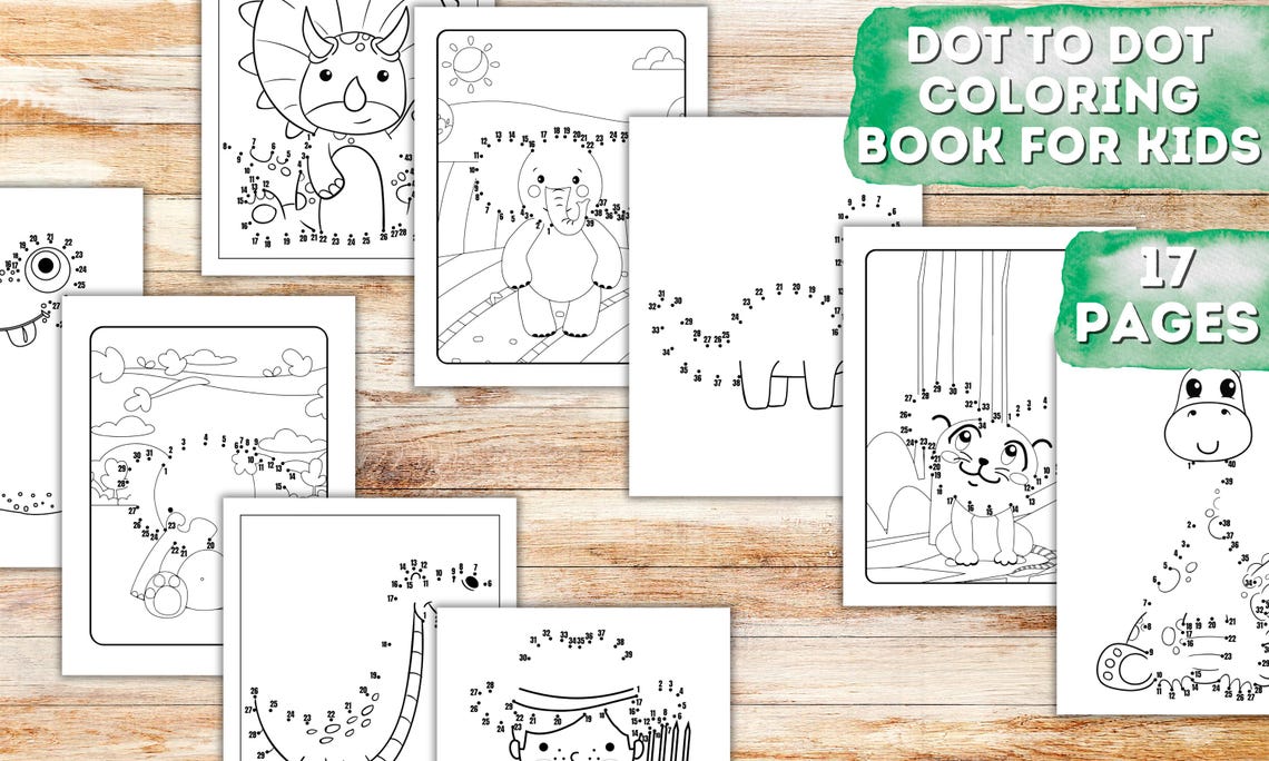 Dot to Dot Coloring Book for Kids Part 3, 17 Fun & Educational Puzzles ...