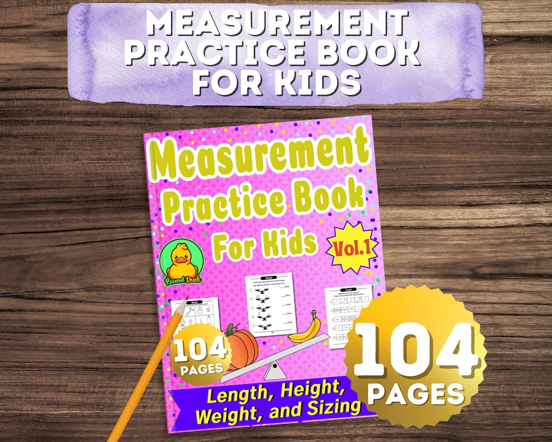 Measurement Practice Book for Kids, Vol1, Length, Height, Weight, and ...