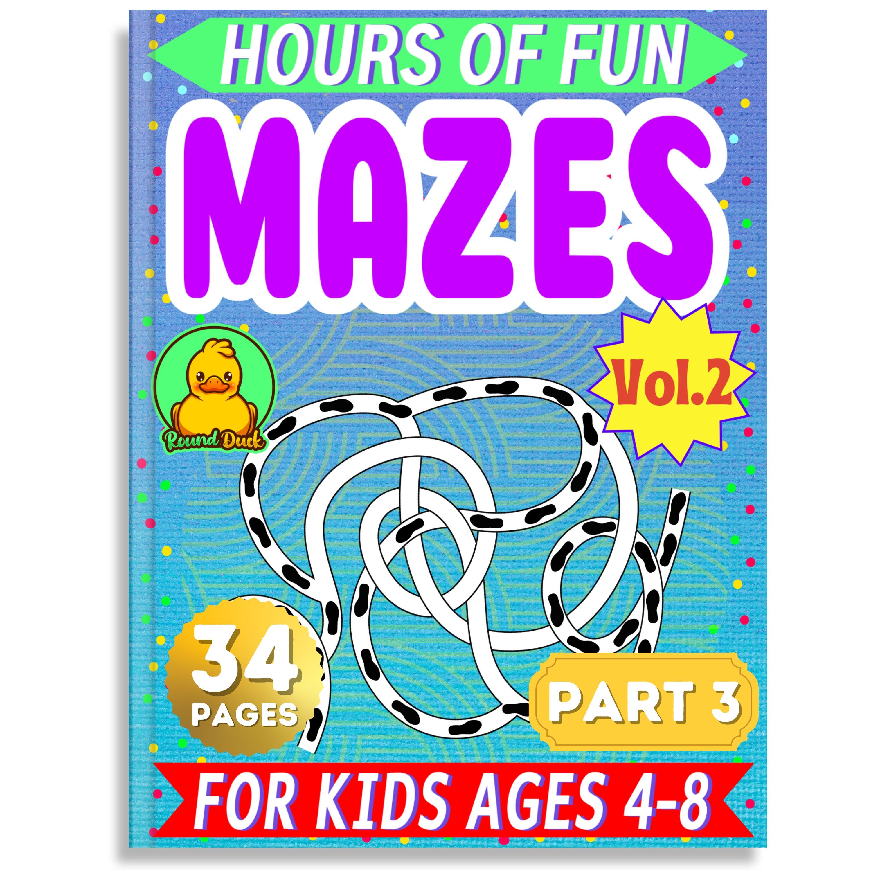 Mazes for Kids Ages 4-8: Part 3, 34 Engaging Maze Puzzles, Digital ...