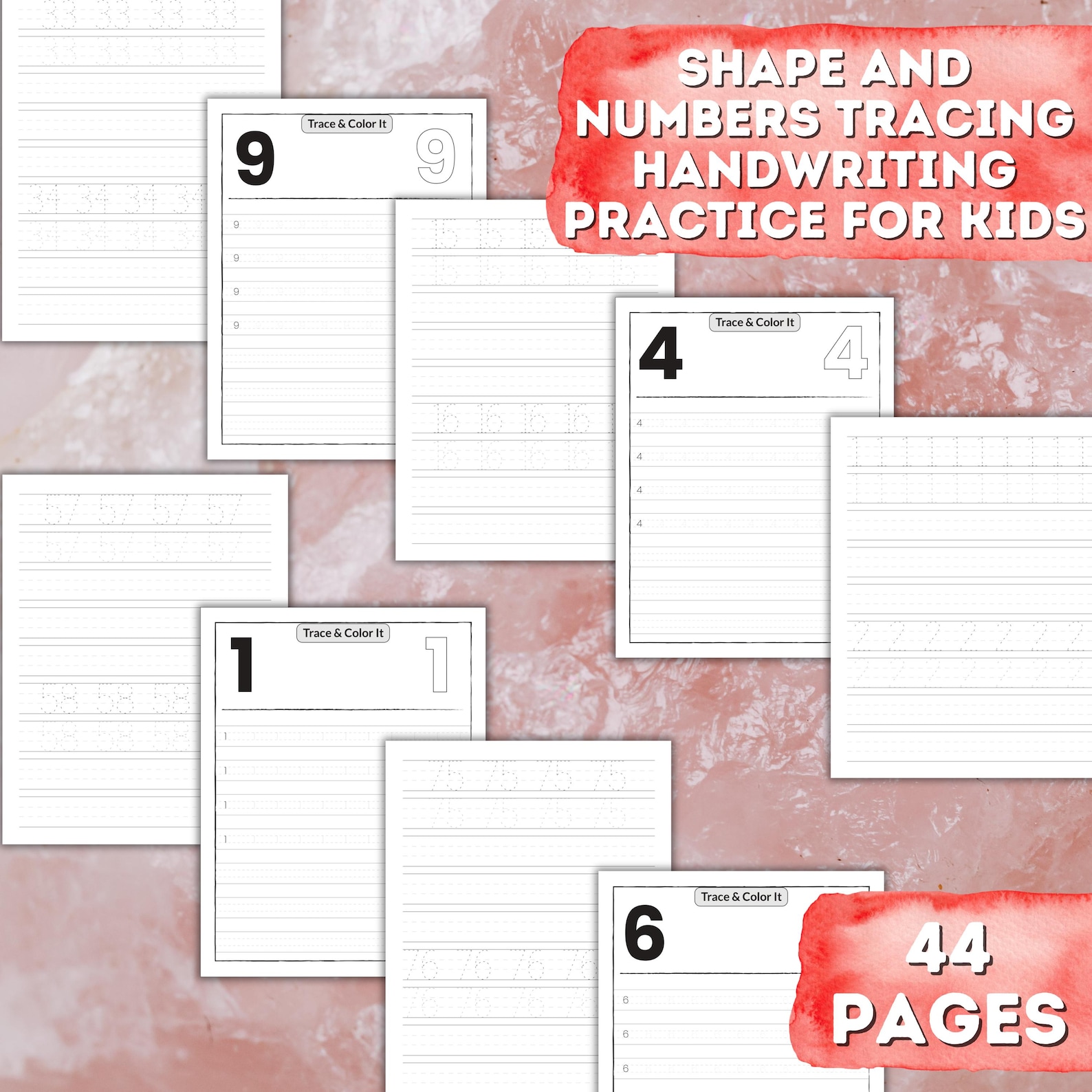 Shapes & Numbers Tracing Practice for Kids Ages 4-6 Part 2, Teaches ...