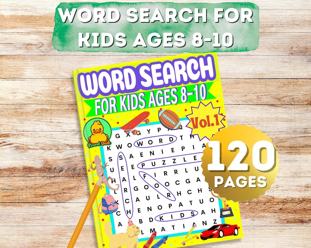Word Search for Kids Ages 8-10, Vol 1: 120 Fun Puzzles | Digital ...
