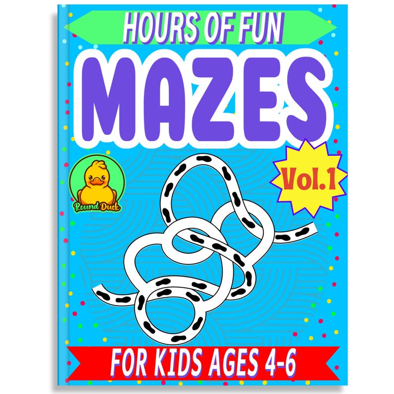 Mazes for Kids Ages 4-6 Part 1, 37 Engaging Maze Puzzles, Digital ...