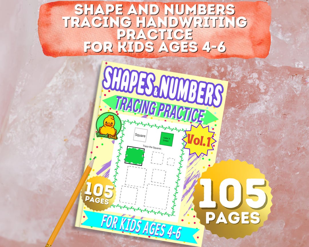 Shapes & Numbers Tracing Practice for Kids Ages 4-6, Teaches Children ...