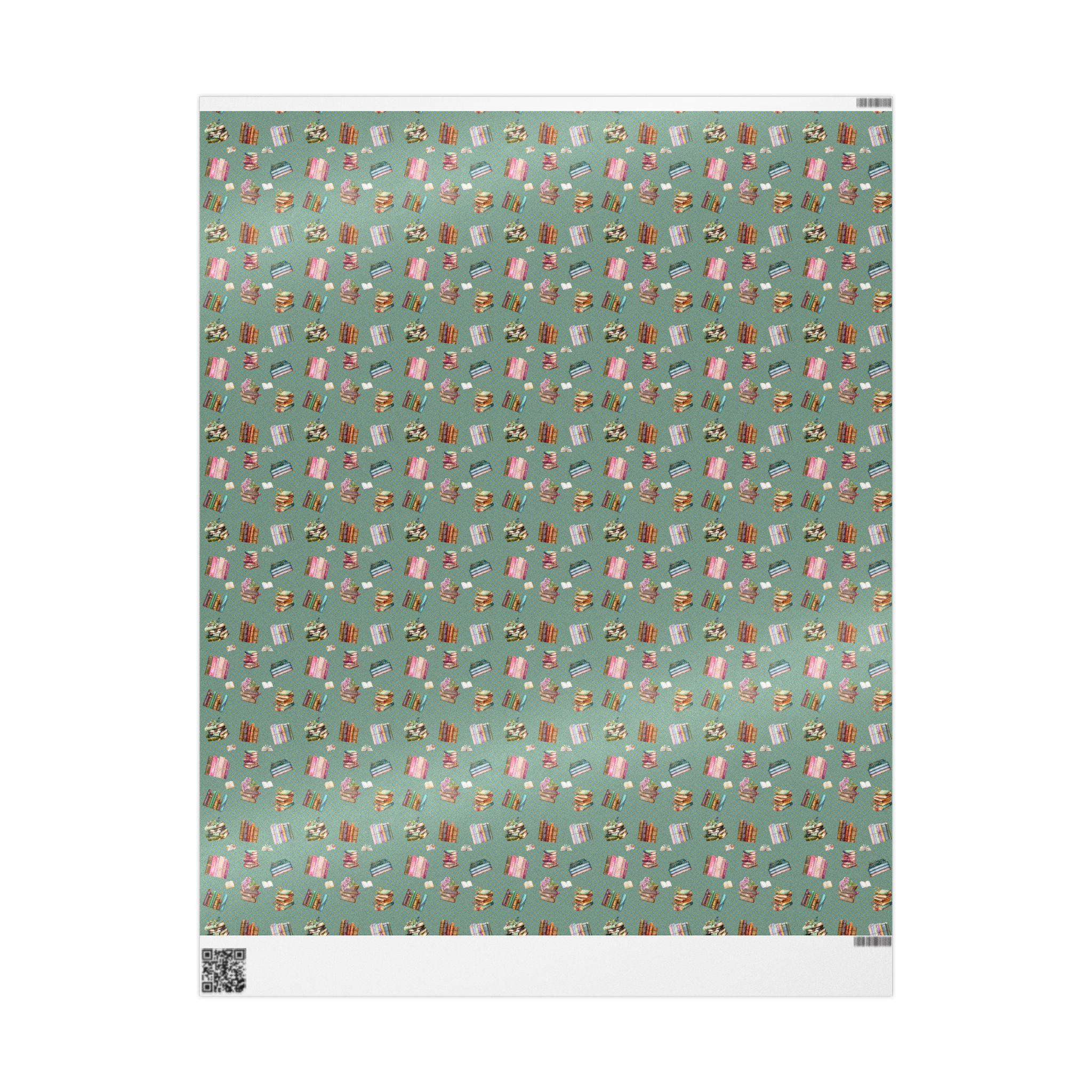 Book Themed Wrapping Paper Literary Gift Wrap for Book Lovers, Bookworm ...