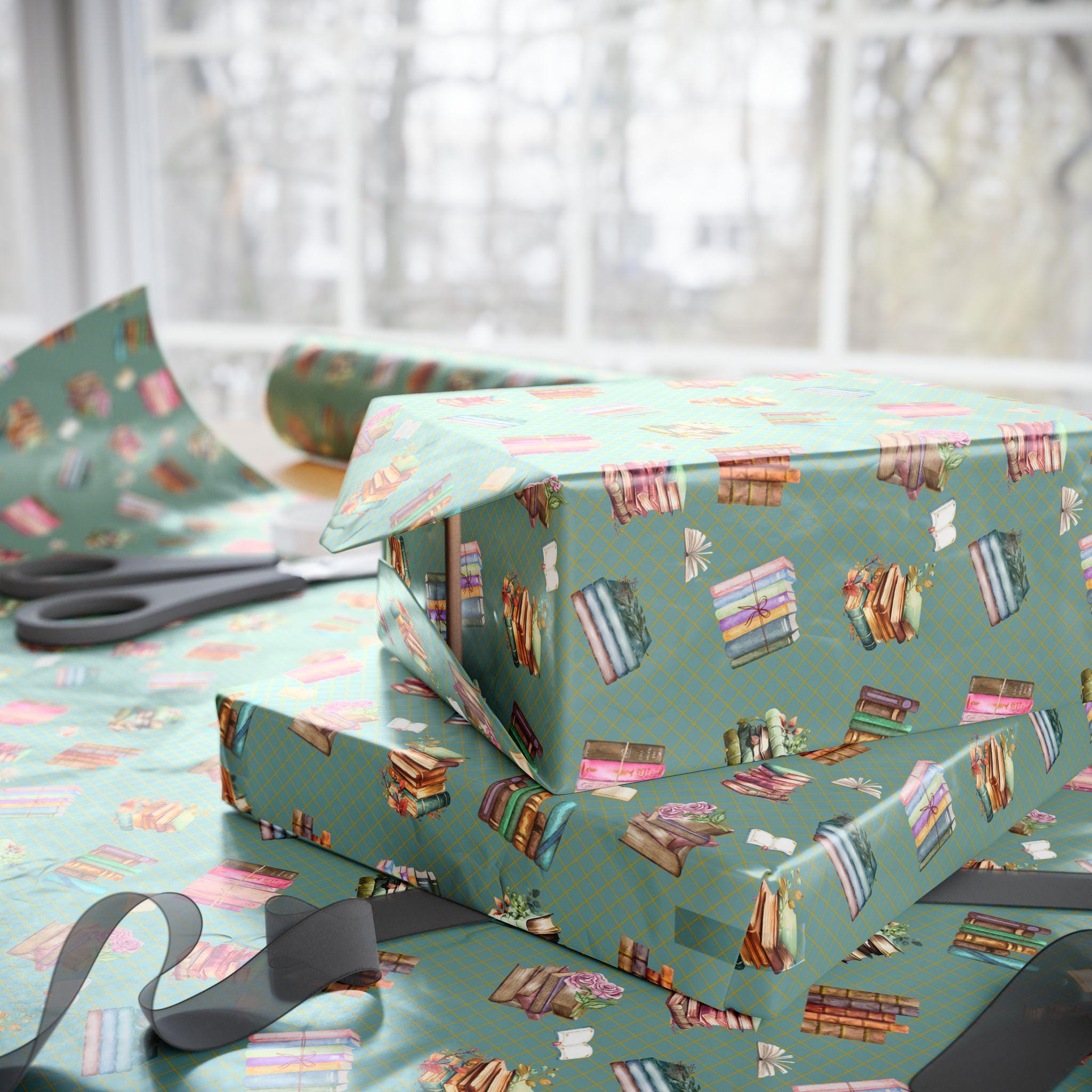 Book Themed Wrapping Paper - Literary Gift Wrap for Book Lovers ...